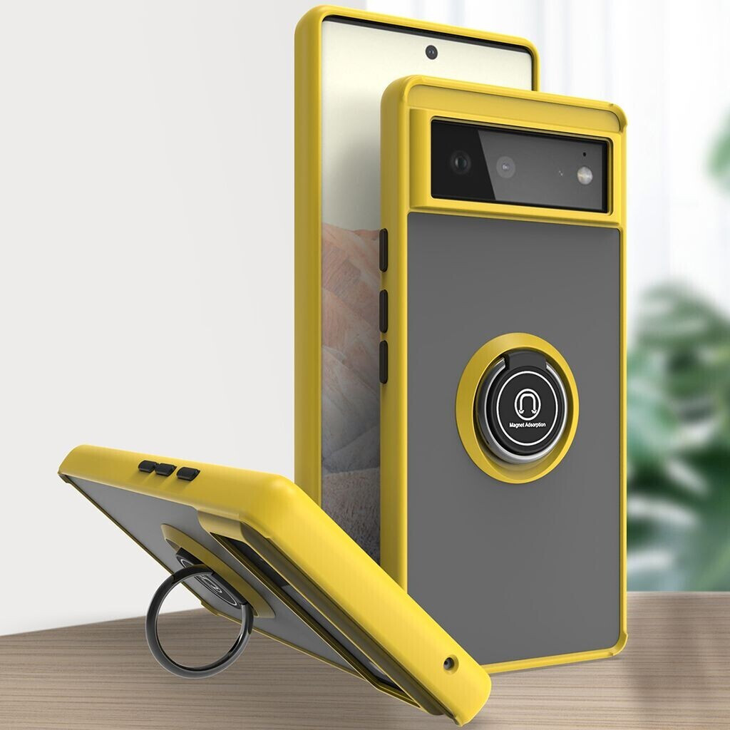 LaimTop Google Pixel 6 Hülle, Ring Halter Ständer Matte Transluzent TPU ...