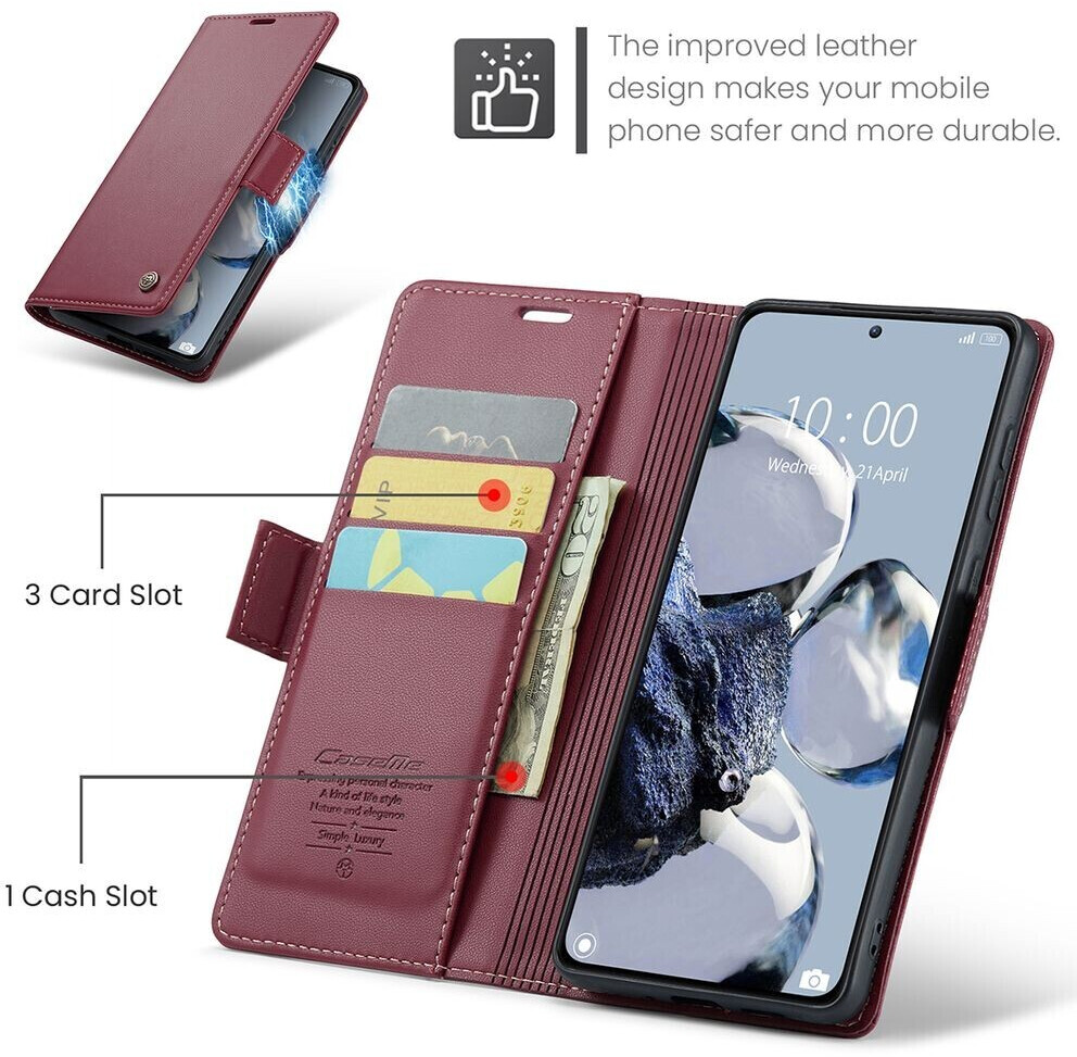 LaimTop Xiaomi 12T Pro Hülle, Leder Brieftasche Kartenfach Schutzhülle ...