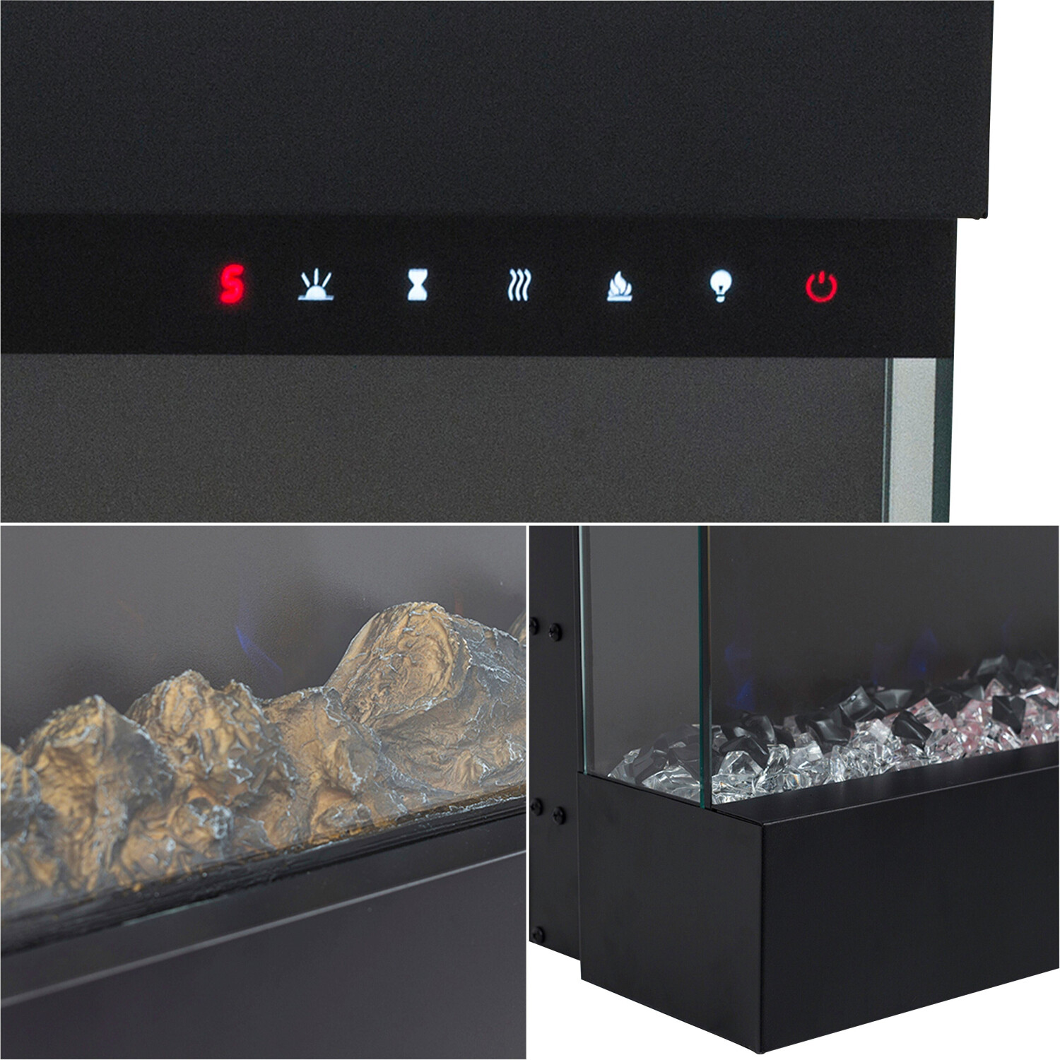 Glow Fire Elektrokamin Insert Tetris 36 Multicolor LED Heizfunktion ...