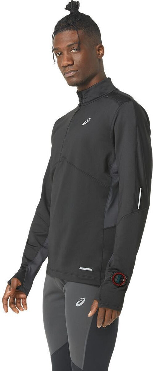 Asics Winter Run 1/2 Zip Mid Layer performance black/graphite grey ab ...