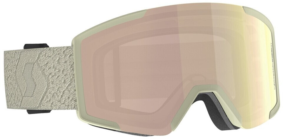 Scott Shield+extra Lens Ski Goggles (278584-7362-ENHROSECHR) Beige Enhancer Rose Chrome CAT 2 ab ...
