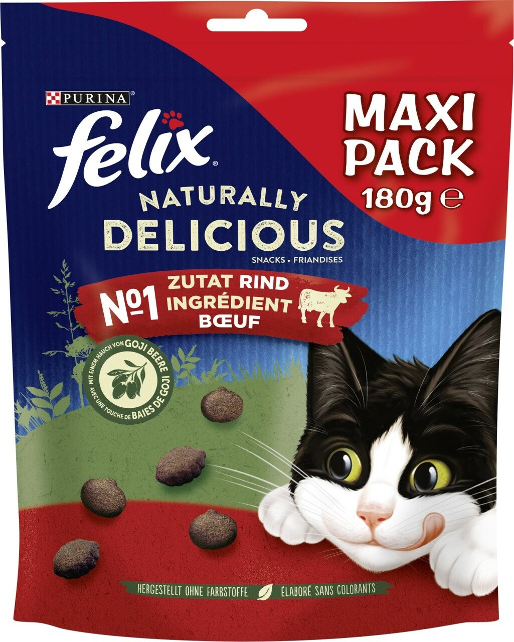 Felix Naturally Delicious Katzensnack Rind mit Goji-Beeren ab 2,39 ...