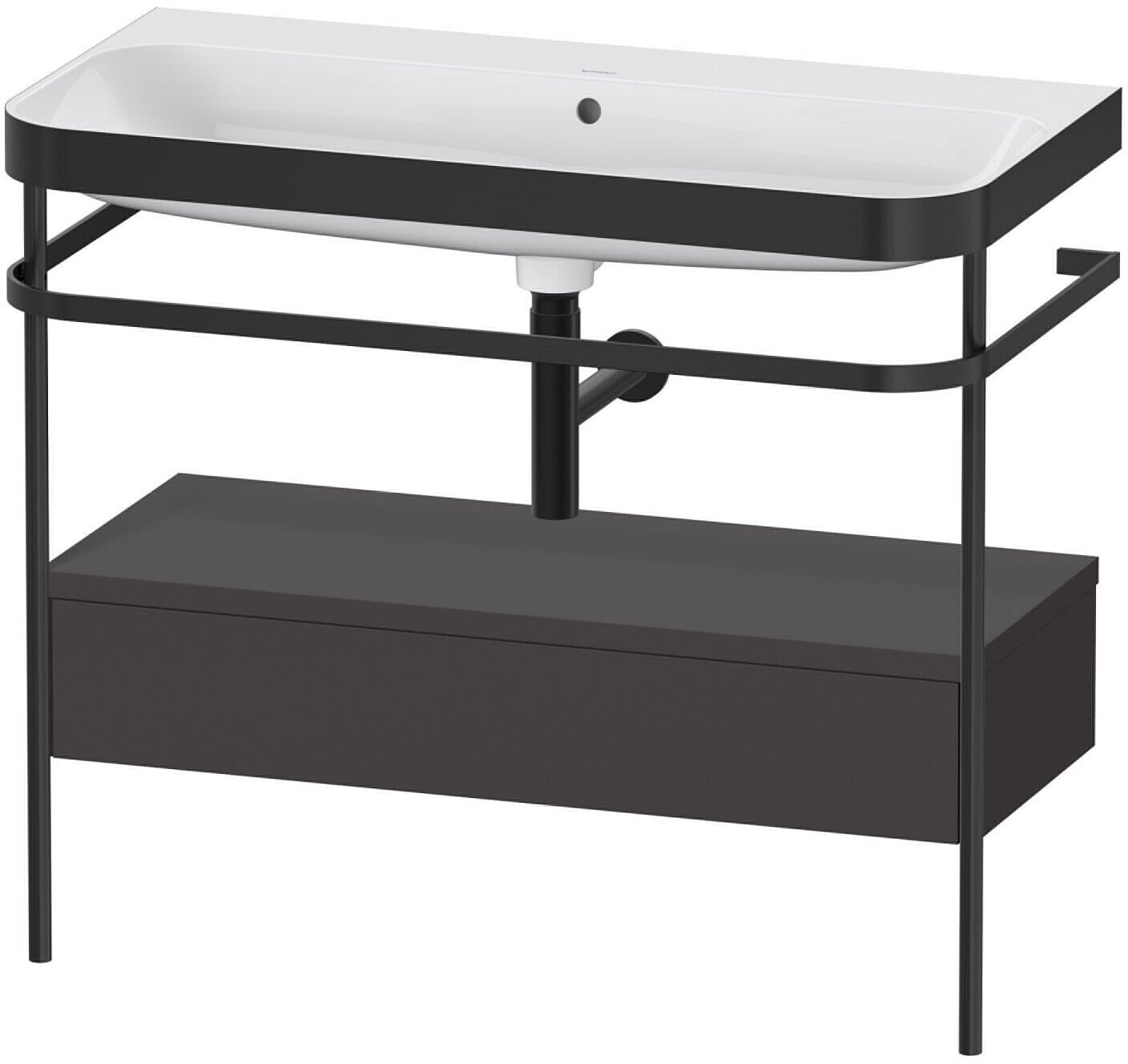 Duravit Happy D.2 Plus Möbelwaschtisch c-bonded mit Metallkonsole ...