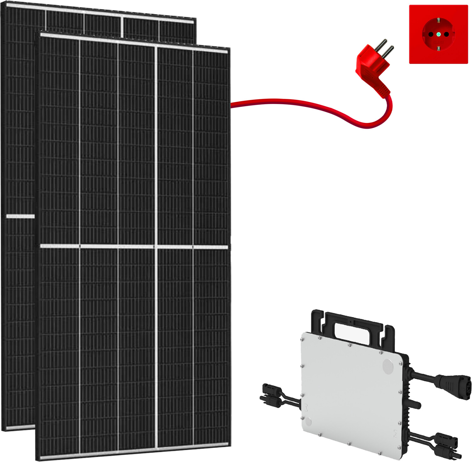 Alpha Solar Balkonkraftwerk 800Wp / 800W mit Trina Solar 400Wp und ...
