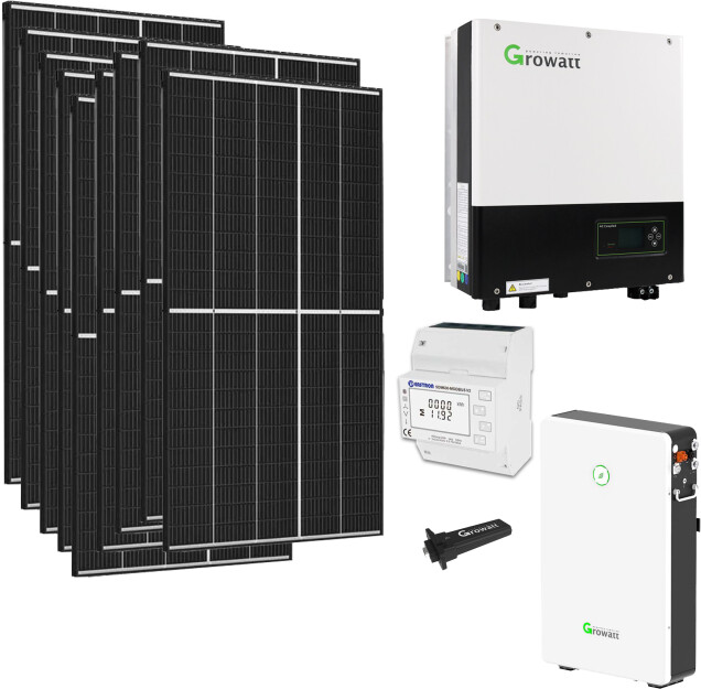 Alpha Solar Photovoltaikanlage Set 4000Wp / 3,6kW mit Trina Solar 400Wp und Growatt SPH 3600 und ...