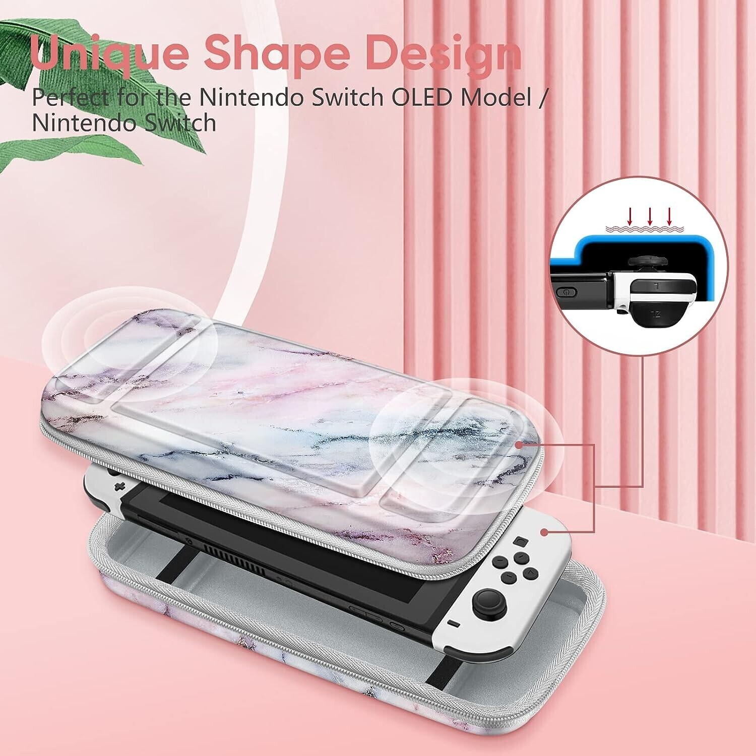 Fintie Nintendo Switch OLED/Switch Carrying Case - Marble Pink ab 17,99 ...
