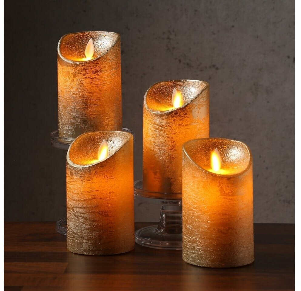 Marelida LED Kerzenset M-Twinkle Echtwachs H12,5cm gold (4 Stk.) ab 31 ...