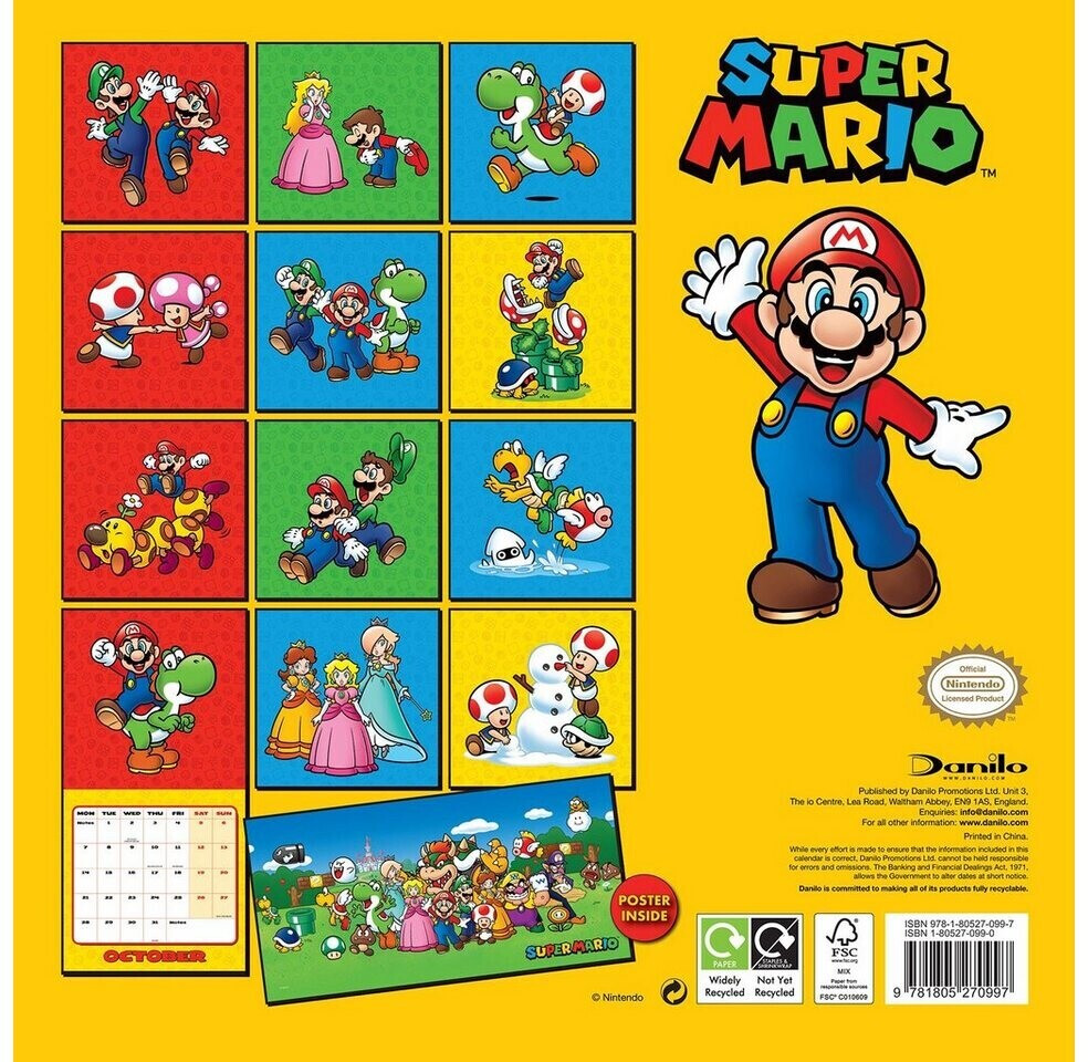 Danilo Super Mario 2024 Calendar au meilleur prix sur idealo.fr