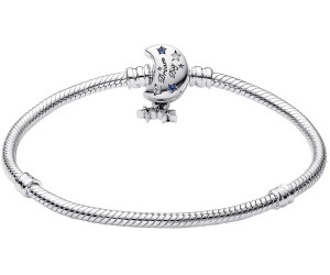 Pandora Moments Sparkling Moon Clasp Snake Chain Bracelet (592819C01) a ...