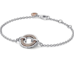 Pandora Signature Two Two-tone Logo & Pavé Chain Bracelet (582741C01 ...
