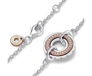 Pandora Signature Two Two-tone Logo & Pavé Chain Bracelet (582741C01 ...