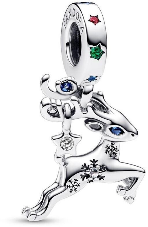Pandora Magical Christmas Reindeer Dangle Charm (792826C01) desde 46,55 ...