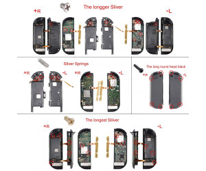 eXtremeRate Nintendo Switch Joy-Con Replacement Full Set Shell Case with Buttons D-Pad Version ...