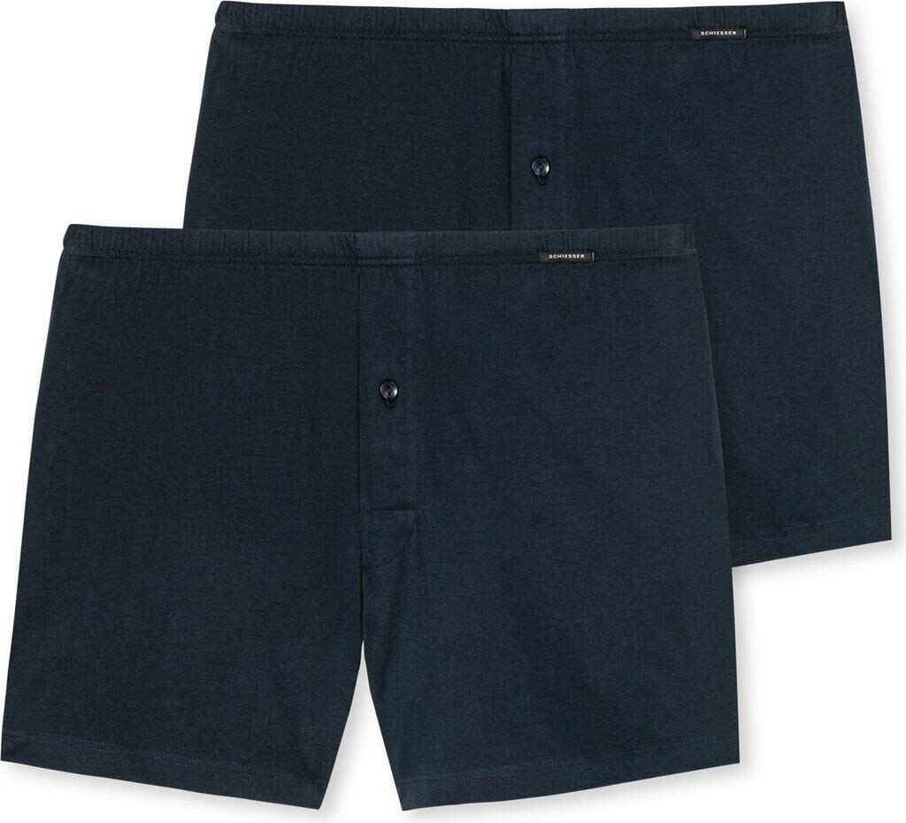 Schiesser Boxershorts 2-Pack Jersey (180930-803) dunkelblau ab 23,96 ...
