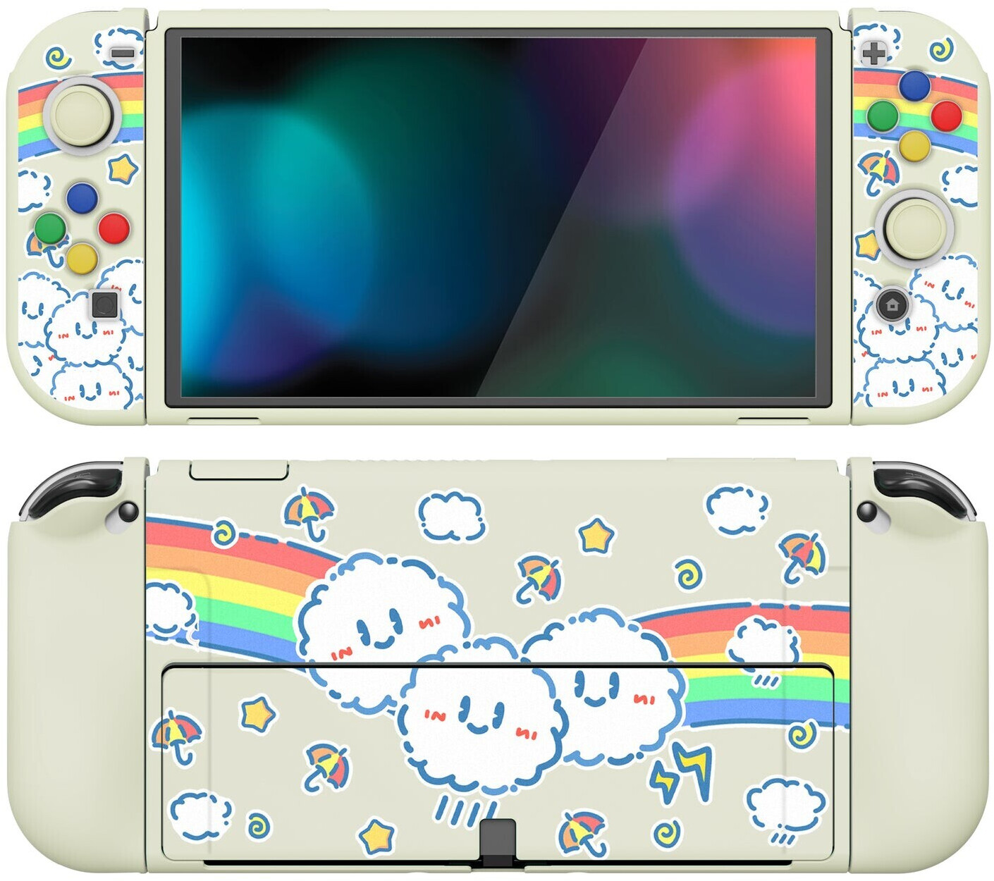 PlayVital Nintendo Switch OLED ZealProtect Soft Protective Case Rainbow ...