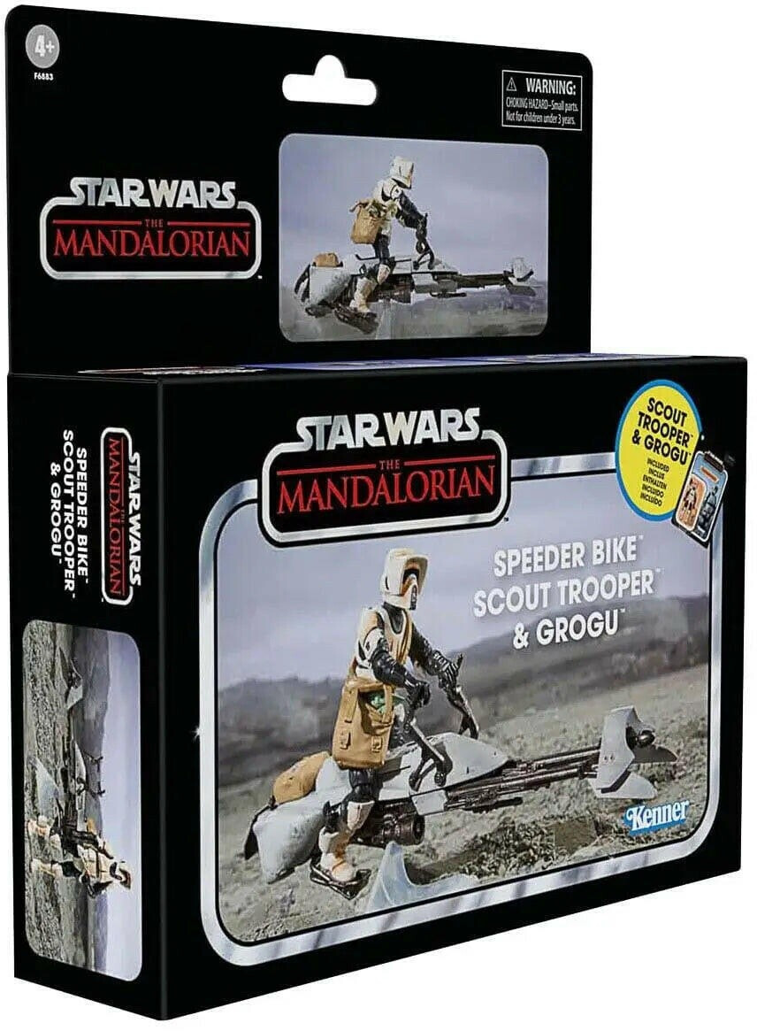 Buy Hasbro Star Wars: The Mandalorian Vintage Collection - Speeder Bike, Scout Trooper & Grogu ...