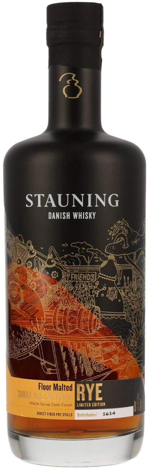 Stauning Floor Malted Single Rye Whisky Maple Syrup Casks 0,7l 46,3% ab ...