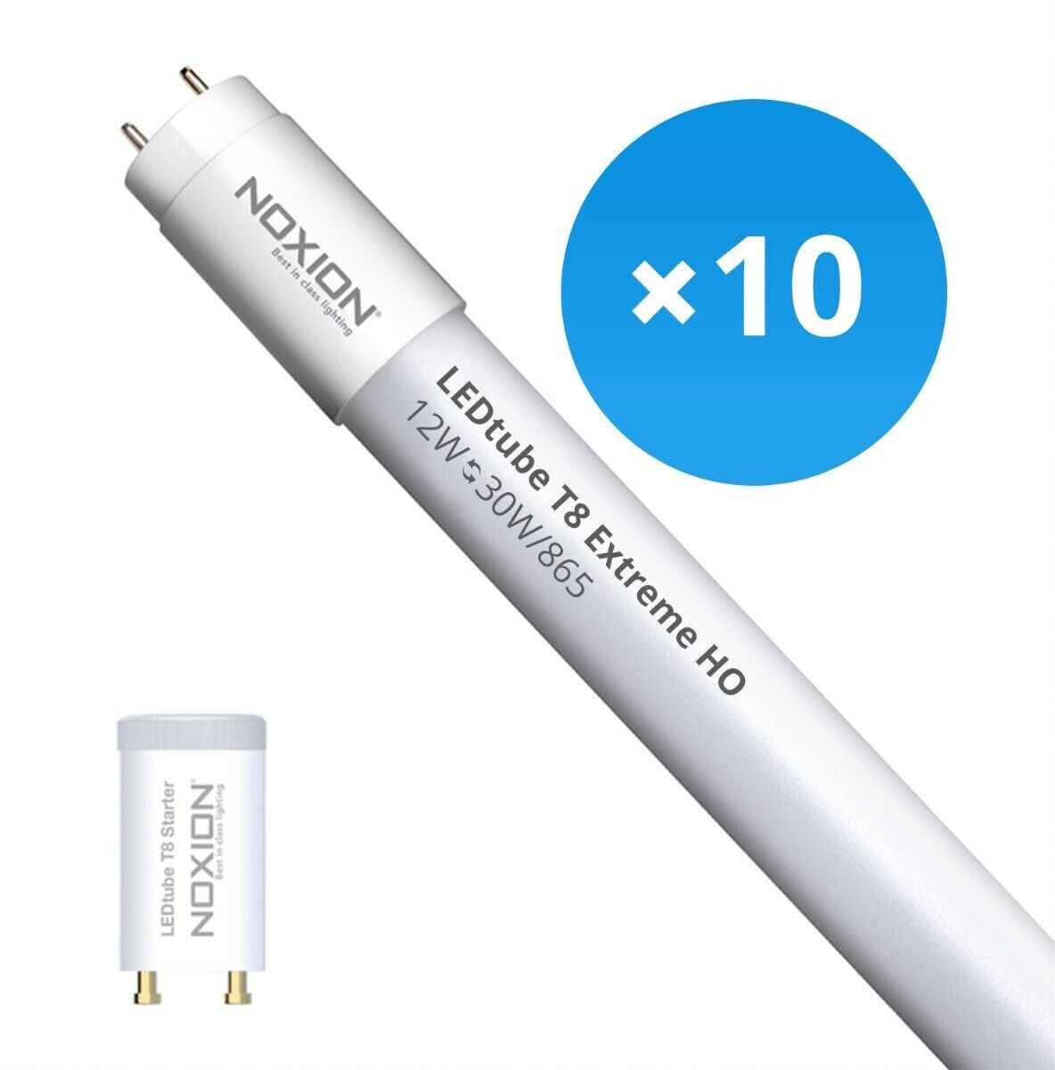 Noxion 10x Avant LED Röhre T8 Extreme (EM Mains) High Output 12W 1430lm - 865 Tageslichtweiß ...