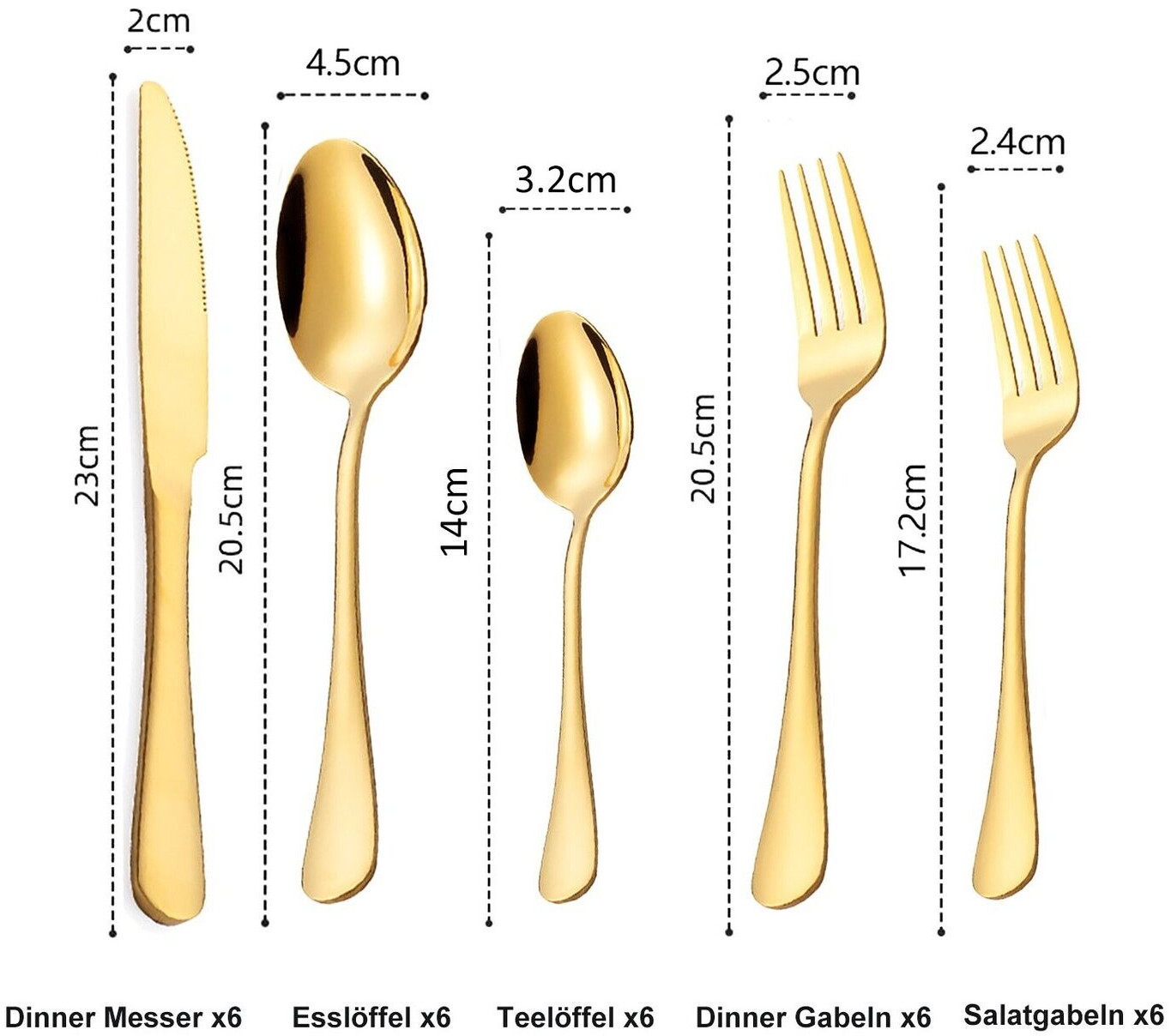 Caliyo Besteck-Set 60-teilig gold ab 42,93 € | Preisvergleich bei idealo.de Caliyo Besteck-Set 60-teilig gold ab 42,93 € | Preisvergleich bei idealo.de