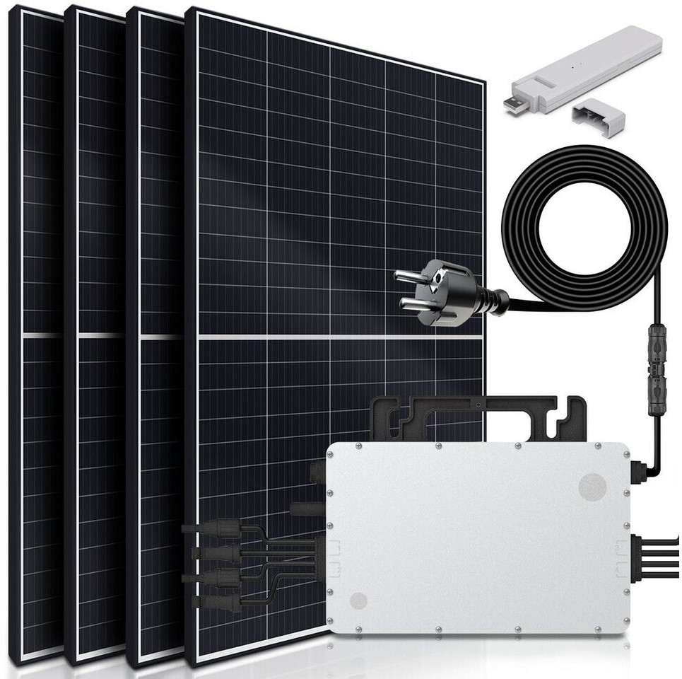 VENDOMNIA Solaranlage 2200W mit 4 x 500Wp Modulen, Hoymiles HM-1500, Schuko-Netzkabel 5m ab 899 ...