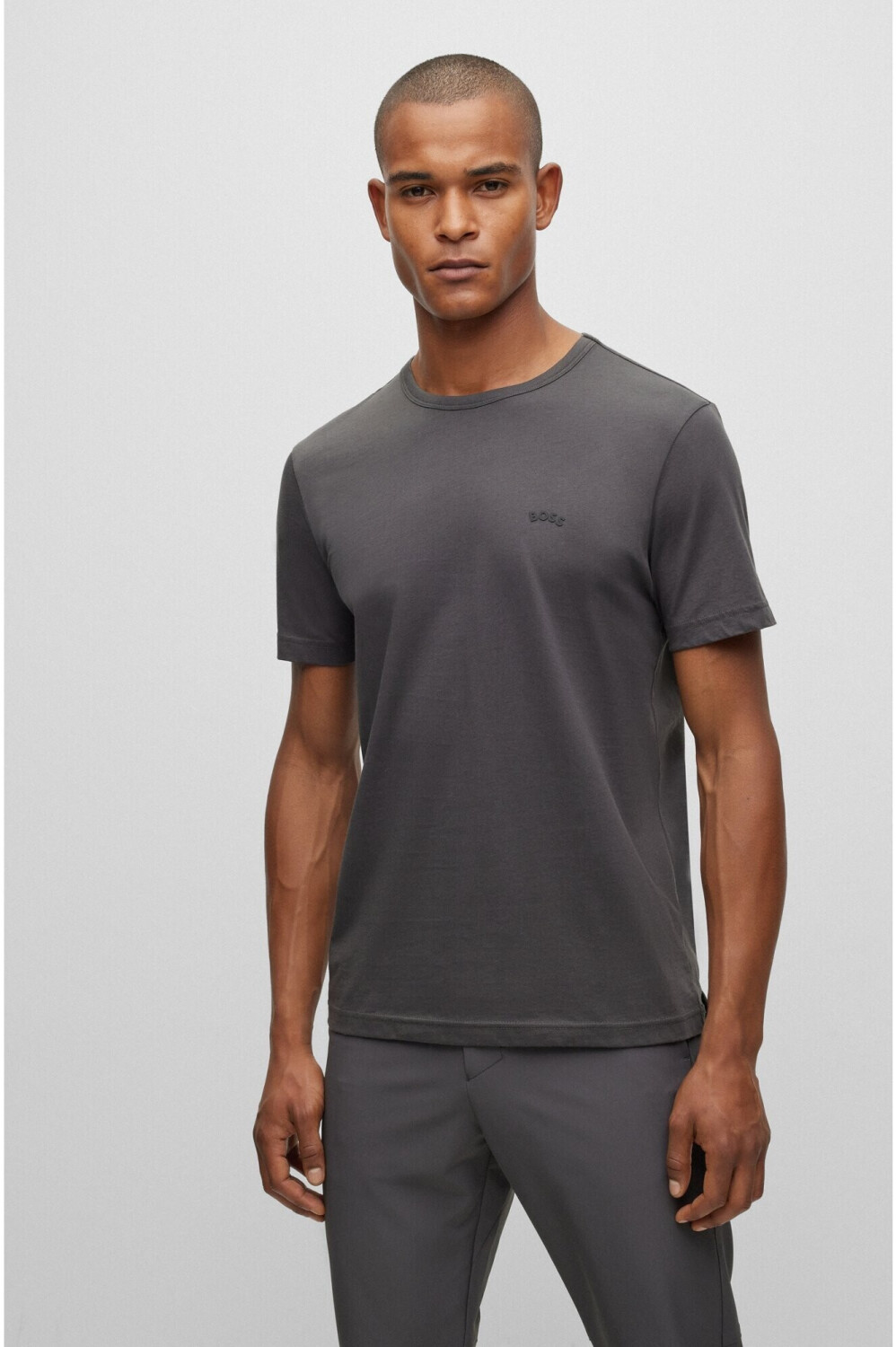 Hugo Boss Curved T-Shirt (50469062) dark grey au meilleur prix sur ...