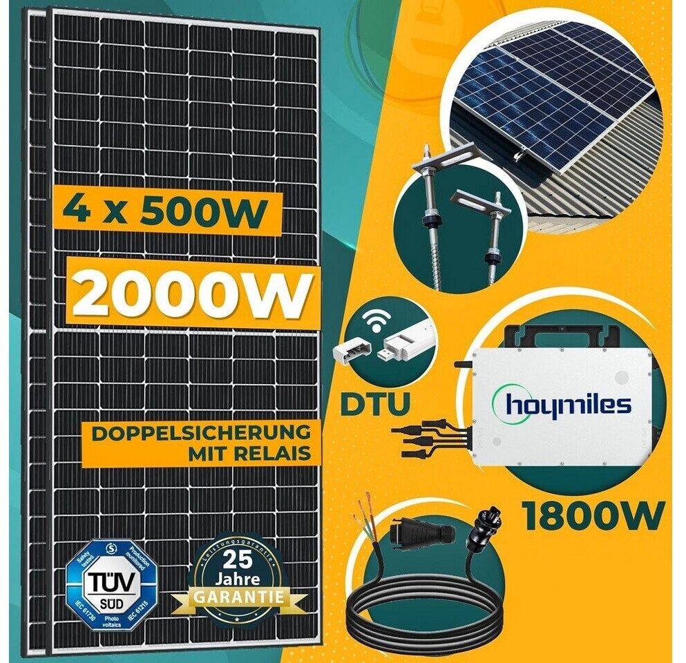 EPP Solar BKW-Komplettset 4 x 500W + HMS-1800W-4T + DTU-Wlite-S ab 978 ...