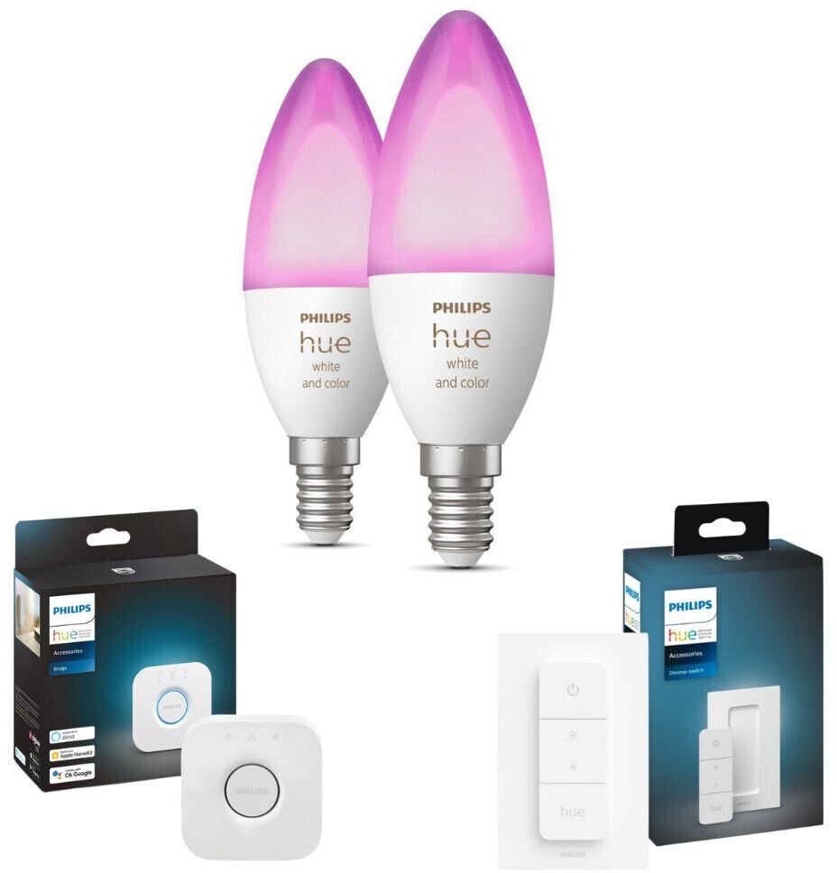 Philips Hue Bluetooth White & Color Ambiance LED E14 5,3W 470lm ...