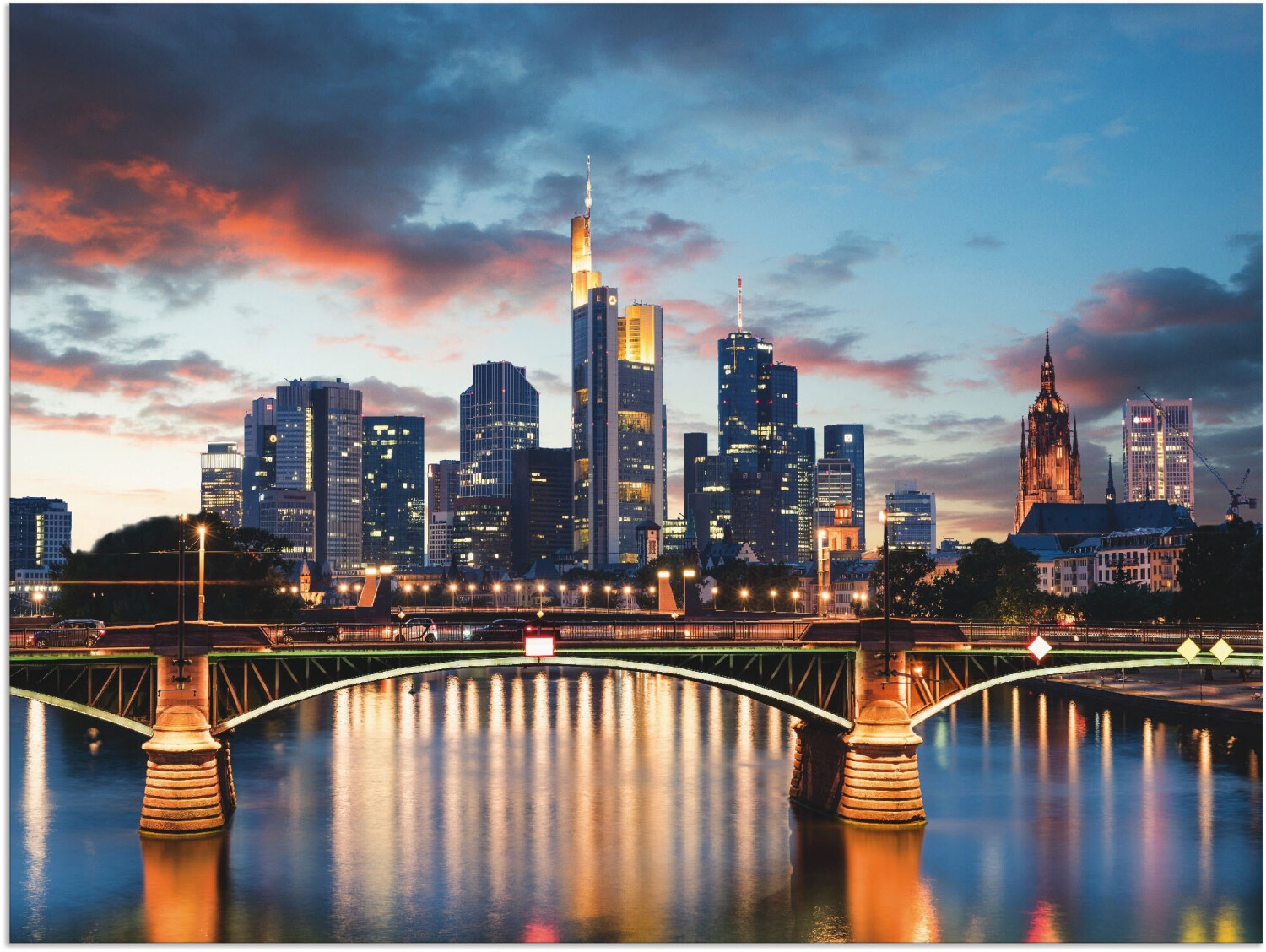 Art-Land Frankfurt am Main Skyline 120x90cm ab 146,76 € | Preisvergleich bei idealo.de
