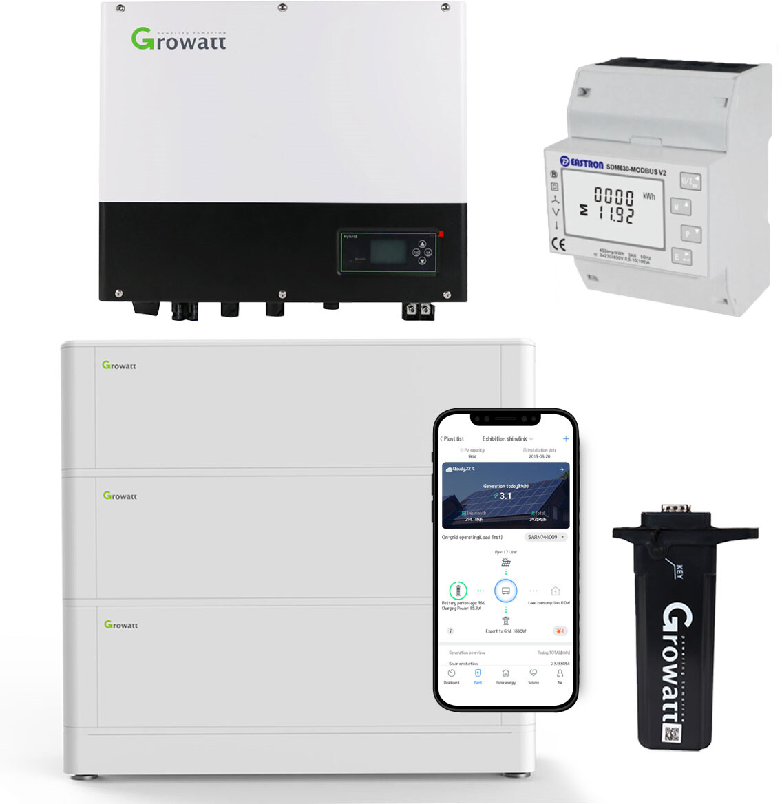Growatt Sph3600 3 6kw Hybrid Wechselrichter 7 6kwh Solarspeicher Set