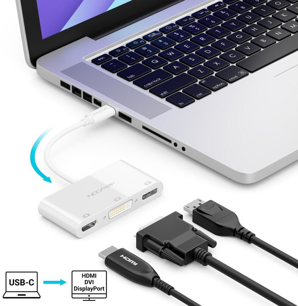 deleyCON 3in1 USB-C Display Adapter MK5063 ab 9,95 € | Preisvergleich ...