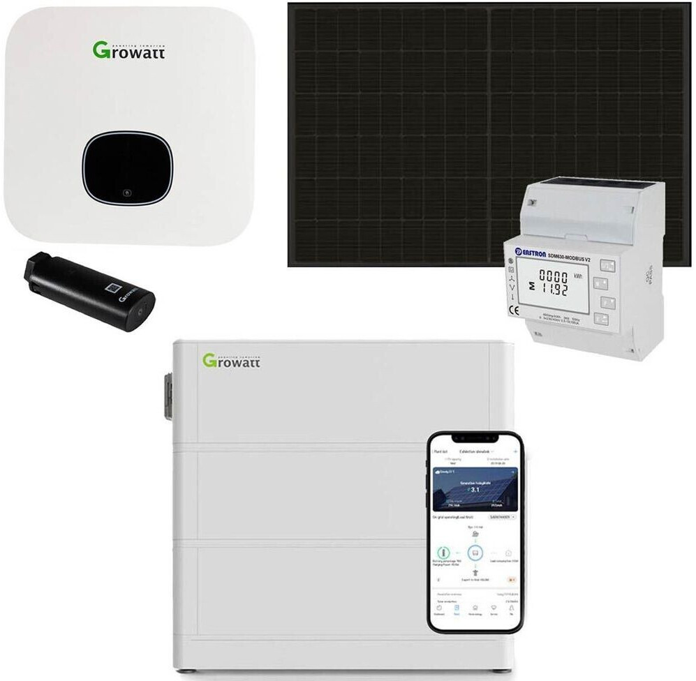 Growatt Min4200tl Xh 4kwp Pv Komplettanlage Mit 5 12 Kwh Solarspeicher
