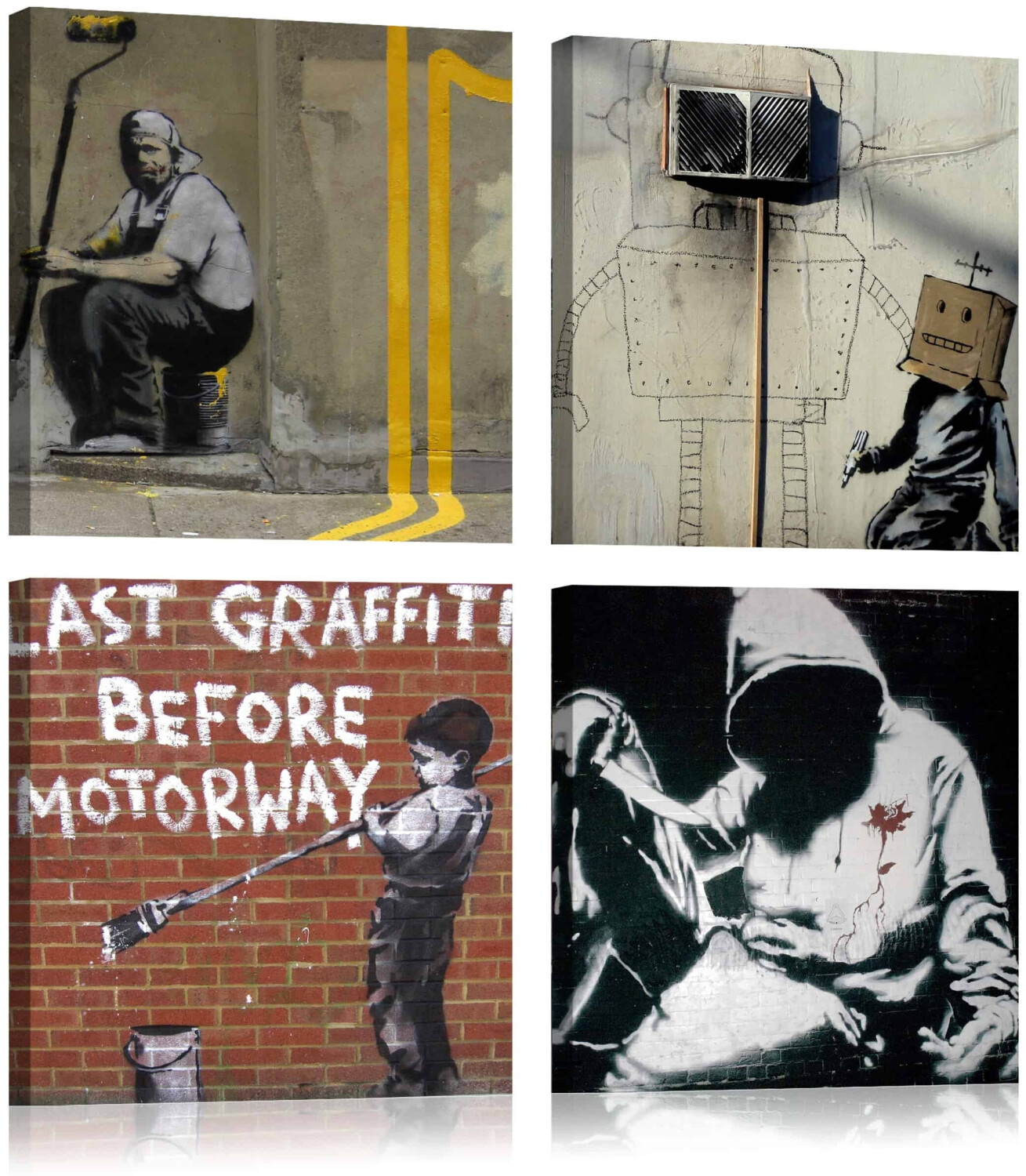 Artgeist Banksy Street Art 40x40cm ab 57,99 € | Preisvergleich bei idealo.de