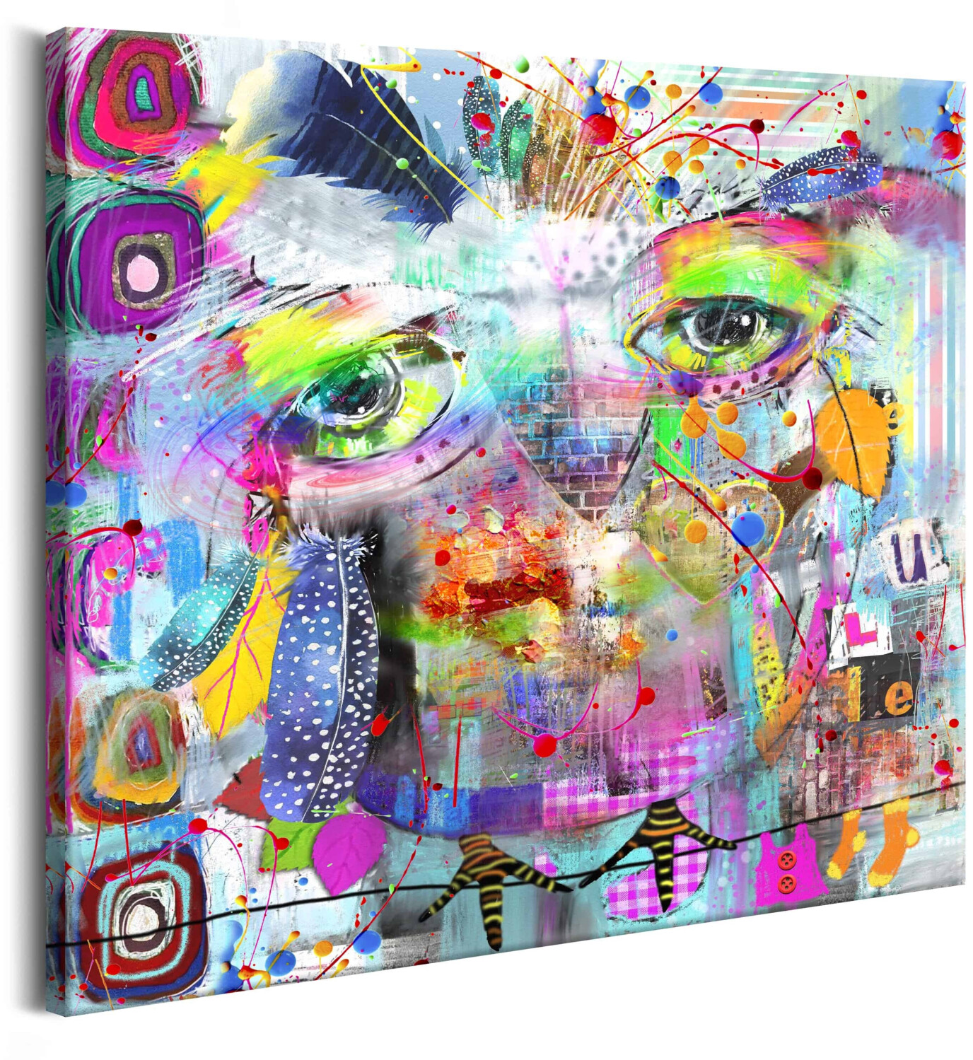 Artgeist Colourful Owl 70x70cm ab 66,99 € | Preisvergleich bei idealo.de