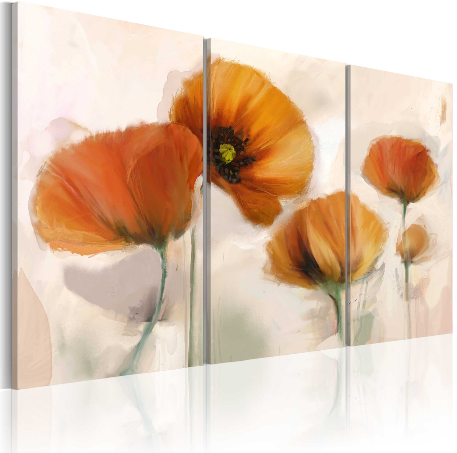 Artgeist Kunstvolle Mohnblumen Triptychon 120x80cm ab 102,99 € | Preisvergleich bei idealo.de