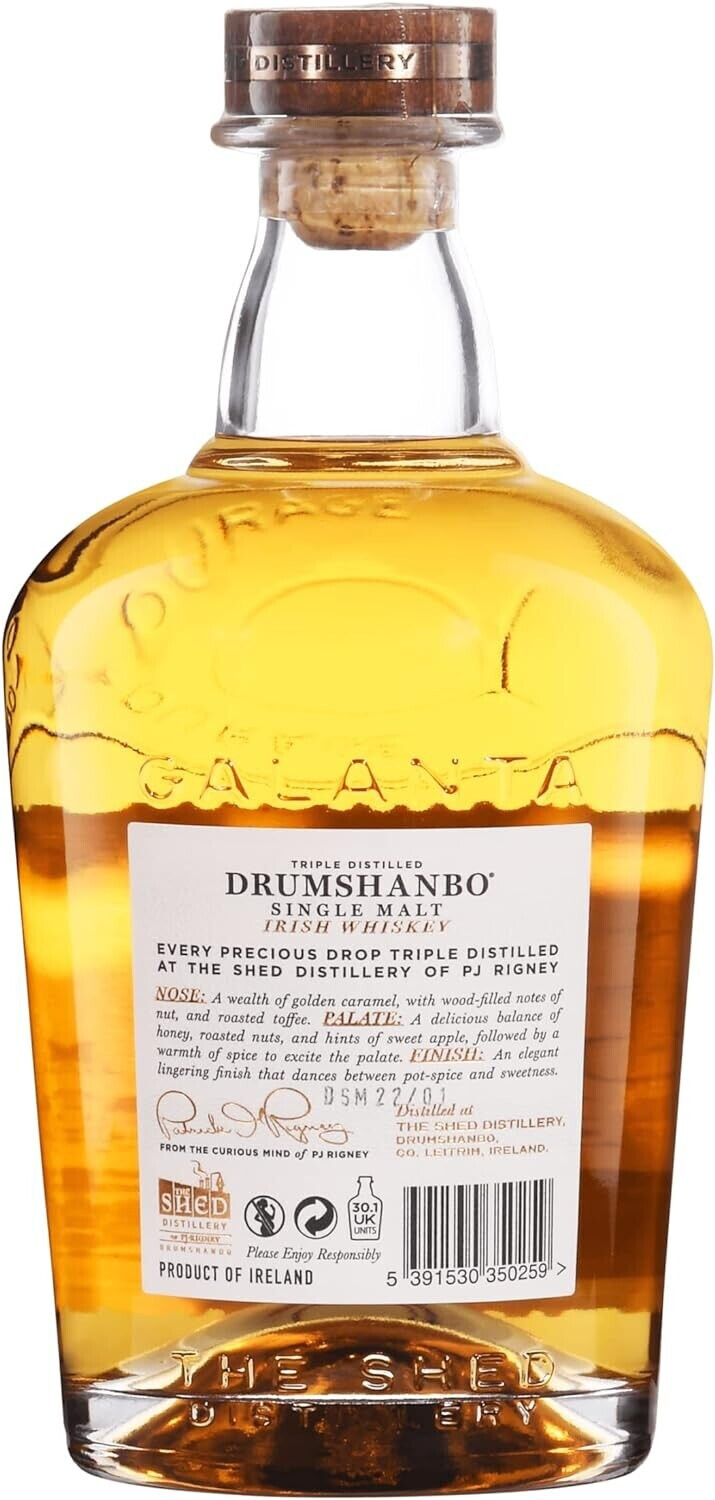 Buy The Shed Distillery Drumshanbo Single Malt Irish Whiskey 2021 70cl ...