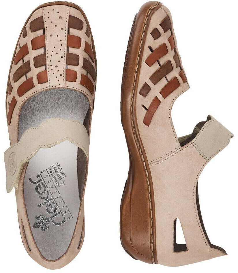 Rieker Spangenballerina beige Leder 41369-61 ab 42,60 € | Preisvergleich bei idealo.de