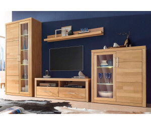 Woltra Wohnwand Logo (Set 4-St) teilmassives Holz Kernbuche teilmassiv ...