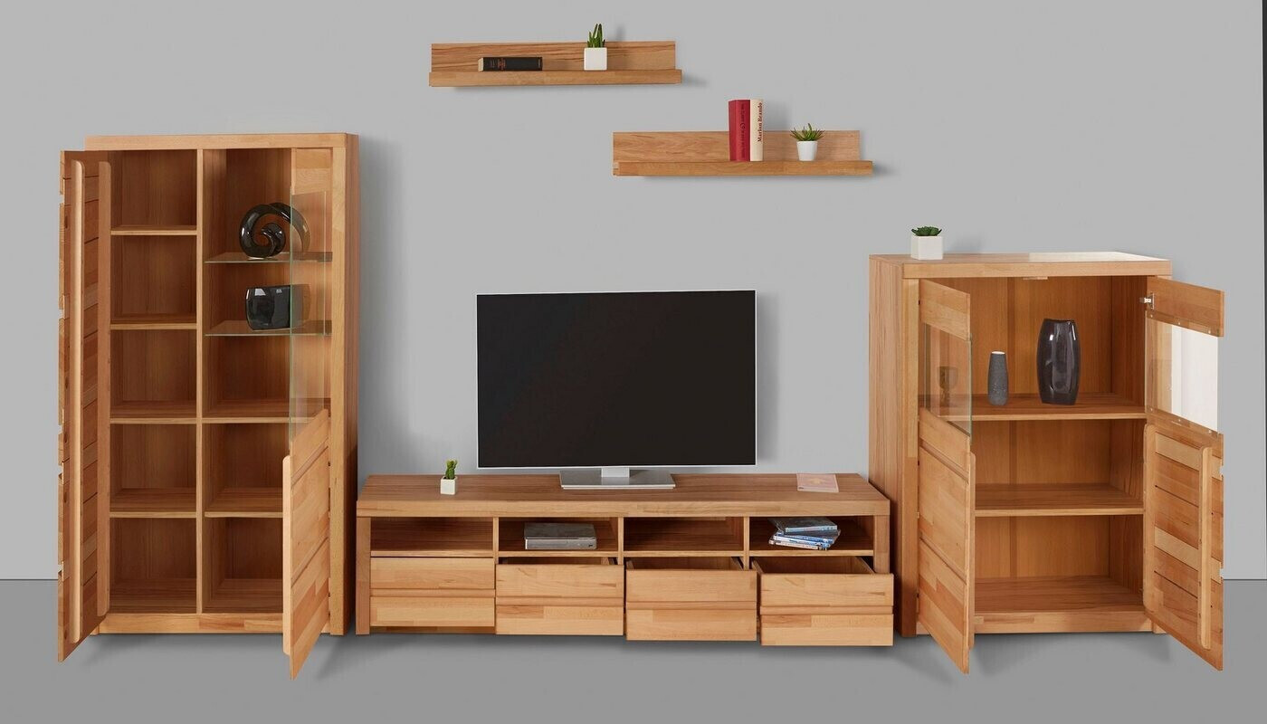 Woltra Wohnwand Silkeborg (Set 5-St) teilmassiv mit schöner griffloser ...