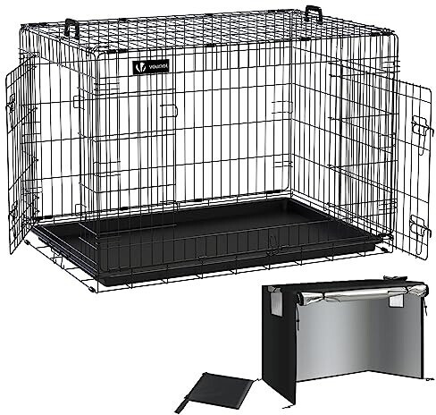 Vounot Foldable dog cage 2 doors XL 107 x 70 x 78 cm ab 85,99 ...