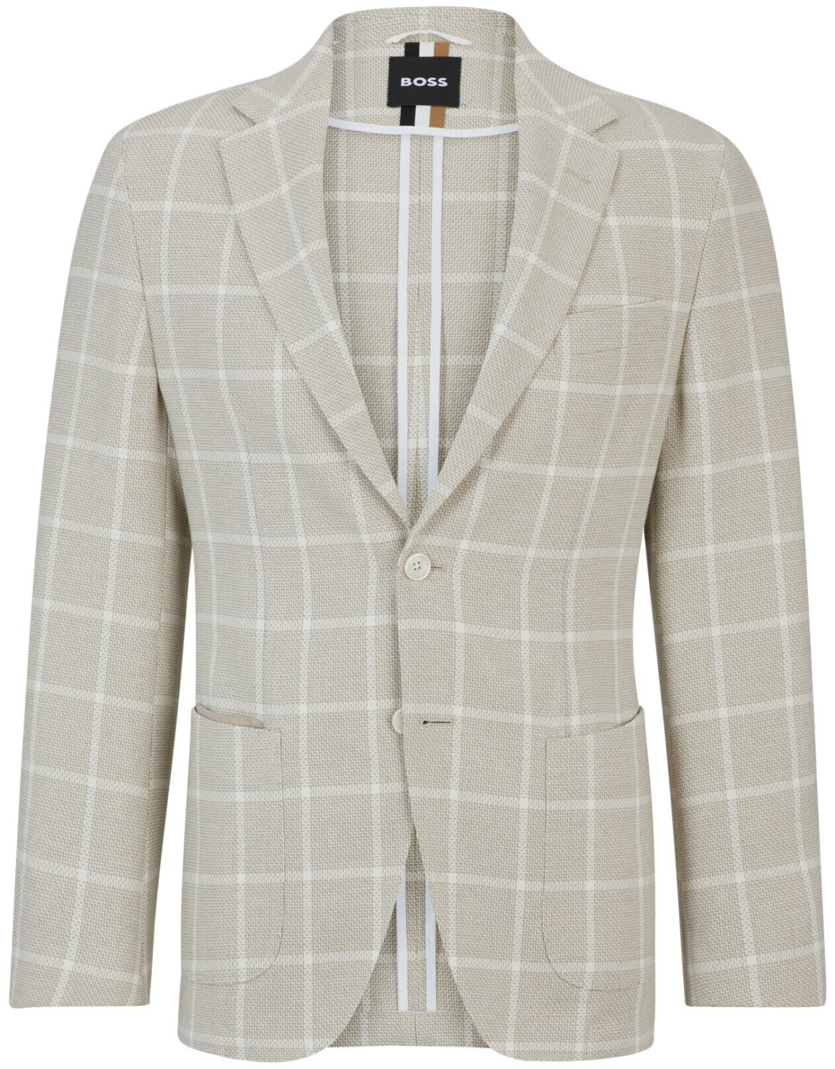 Hugo Boss Regular-Fit Sakko aus kariertem Baumwoll-Mix C-Jaye-Elbow-242 ...