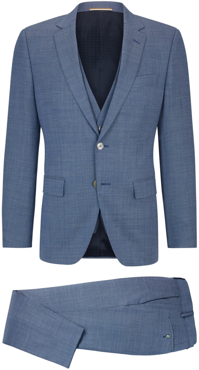 Hugo Boss Slim-Fit Anzug aus Woll-Mix mit Hopsack-Webstruktur H-Huge ...