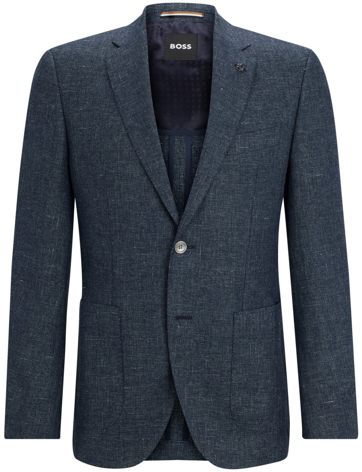 Hugo Boss Fein gemustertes Regular-Fit Sakko aus Woll-Mix mit Leinen H ...