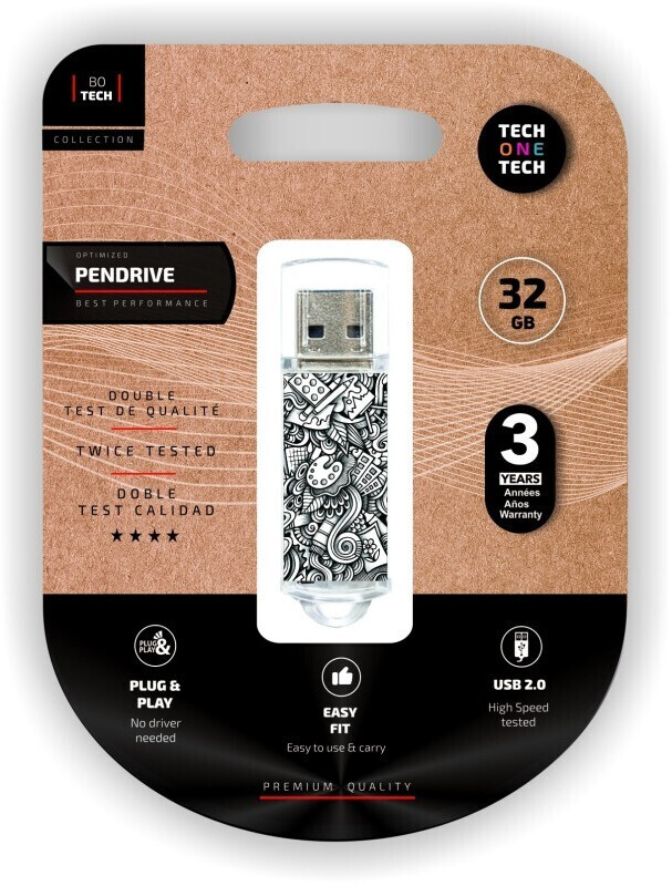 Tech One Tech Art Deco Pendrive 32GB grey ab 25,38 € | Preisvergleich ...