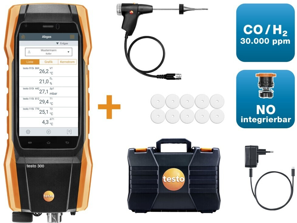 Testo 300 Profi-Set BASIC + BT Connector (0564 3004 09) ab 2.099,00 ...