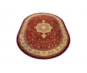 Tapiso Teppich Oval Kurzflor Klassisch Design Rot Braun 200x300 cm ab ...