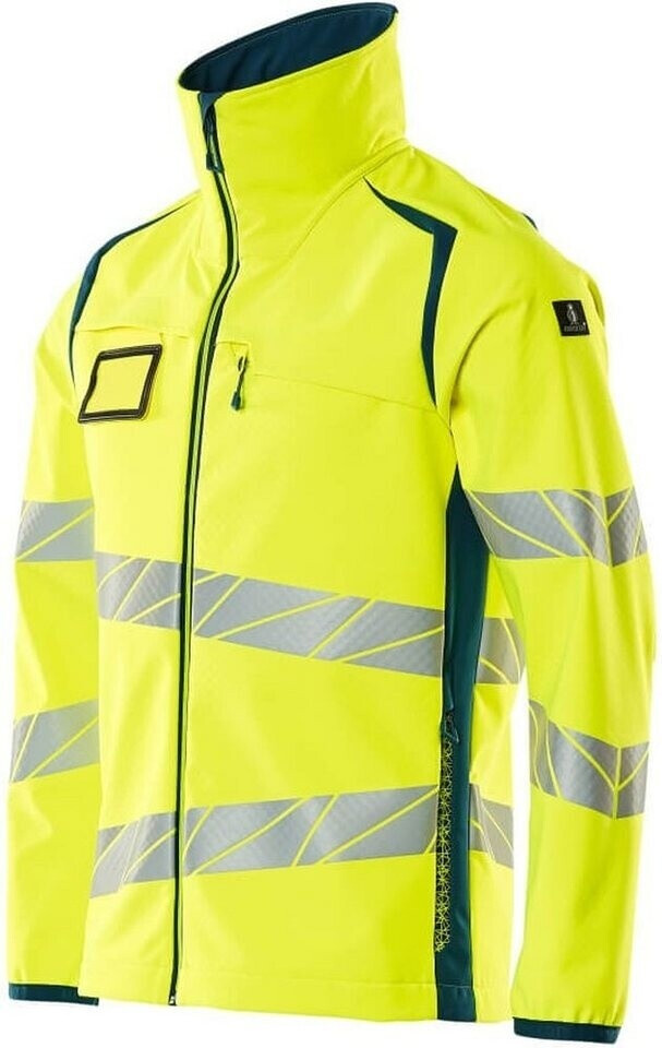 Mascot Soft Shell Jacke Accelerate Safe hi-vis Gelb/Dunkelpetroleum ab ...