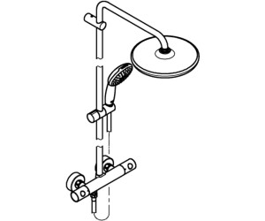 GROHE Tempesta System 250 Duschsystem mit Thermostatbatterie chrom ...