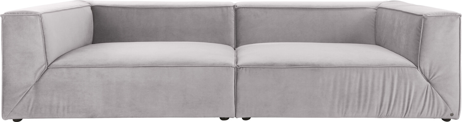 Tom Tailor Big-Sofa BIG CUBE 270x66x122 cm Samtstoff TSV ohne grau (stone tsv 29) XXL 3 Tiefe ...