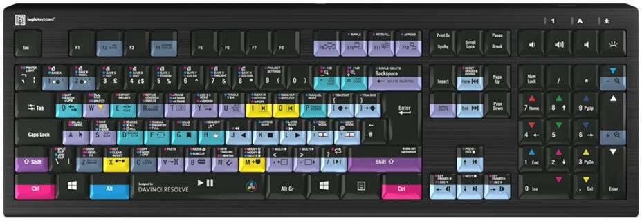 LogicKeyboard DaVinci Resolve ASTRA2 Backlit Keyboard – Windows UK ...