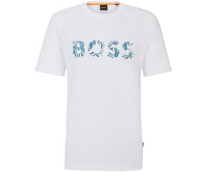 Hugo Boss T Shirt aus Baumwoll Jersey mit Logo Print 50515997 weiB ab 41 95 Preisvergleich bei idealo